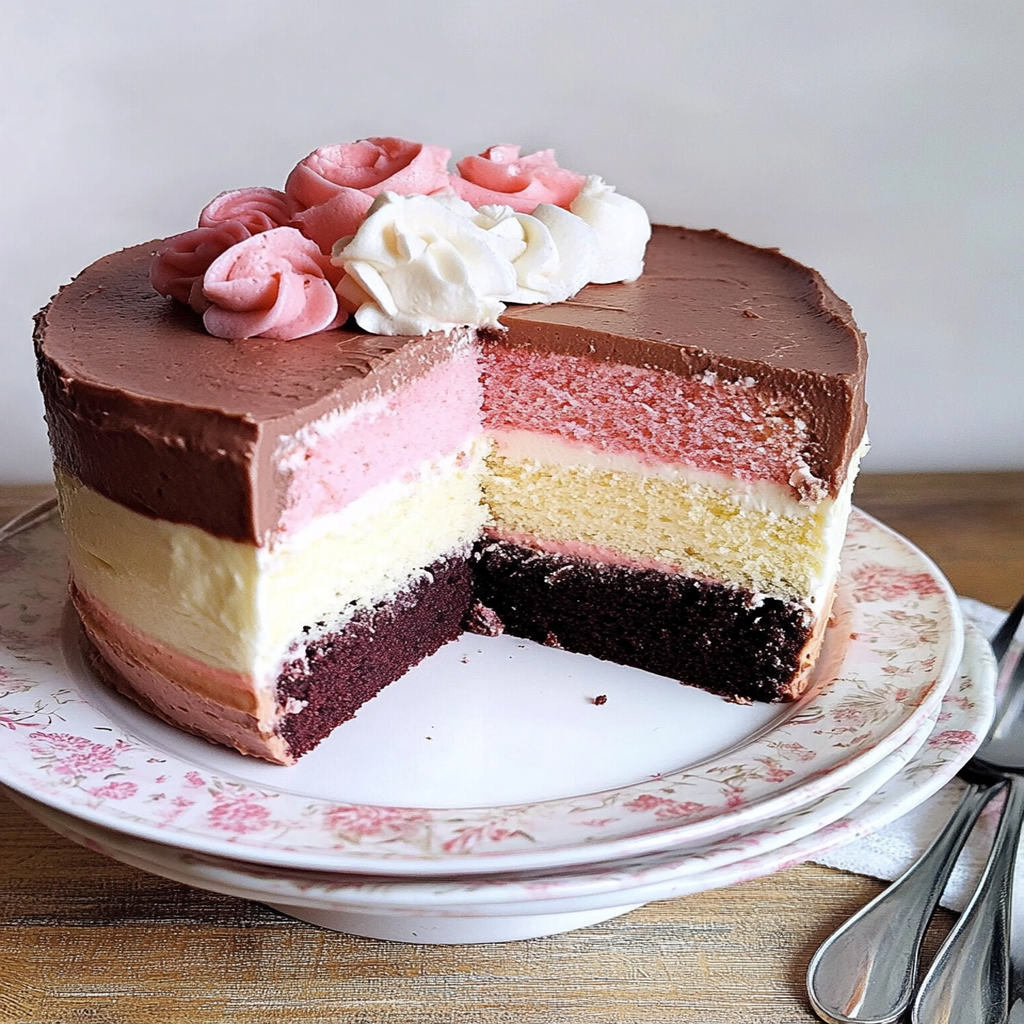 Classic Neapolitan Layer Cake