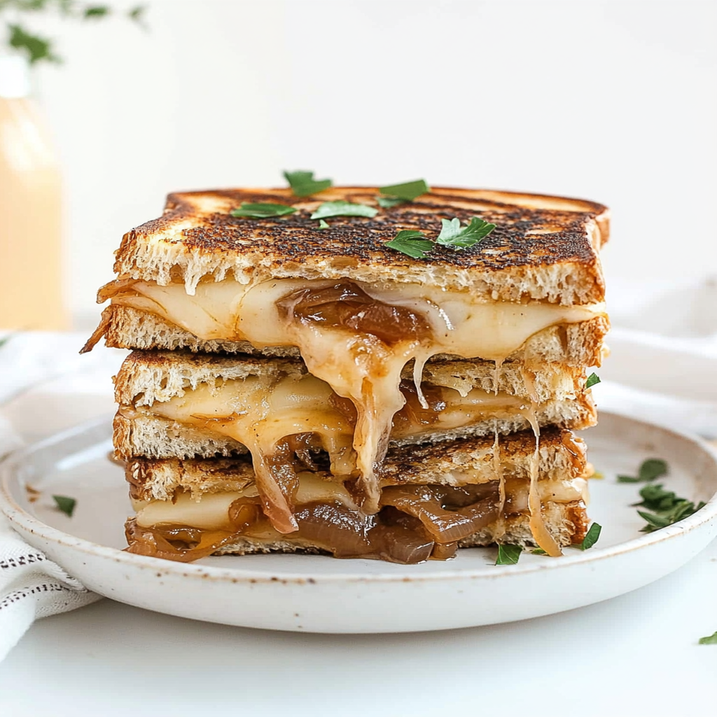 Caramelized Onion and Apple Grilled Cheese Fall Meal
