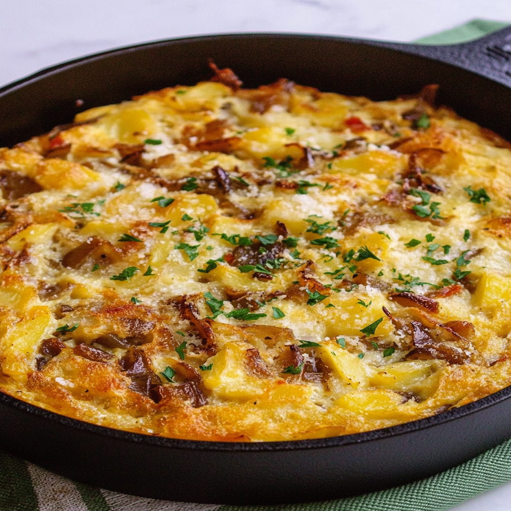 Caramelized Onions and Potato Frittata