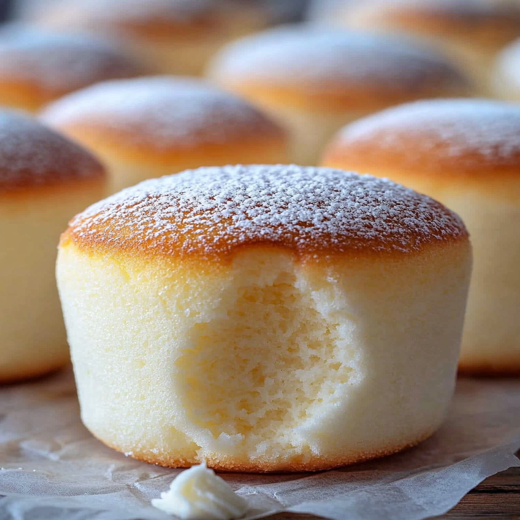 Fluffy Japanese Cotton Cheesecake Cupcakes