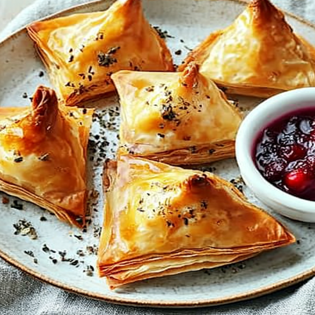 Brie and Cranberry Filo Baskets