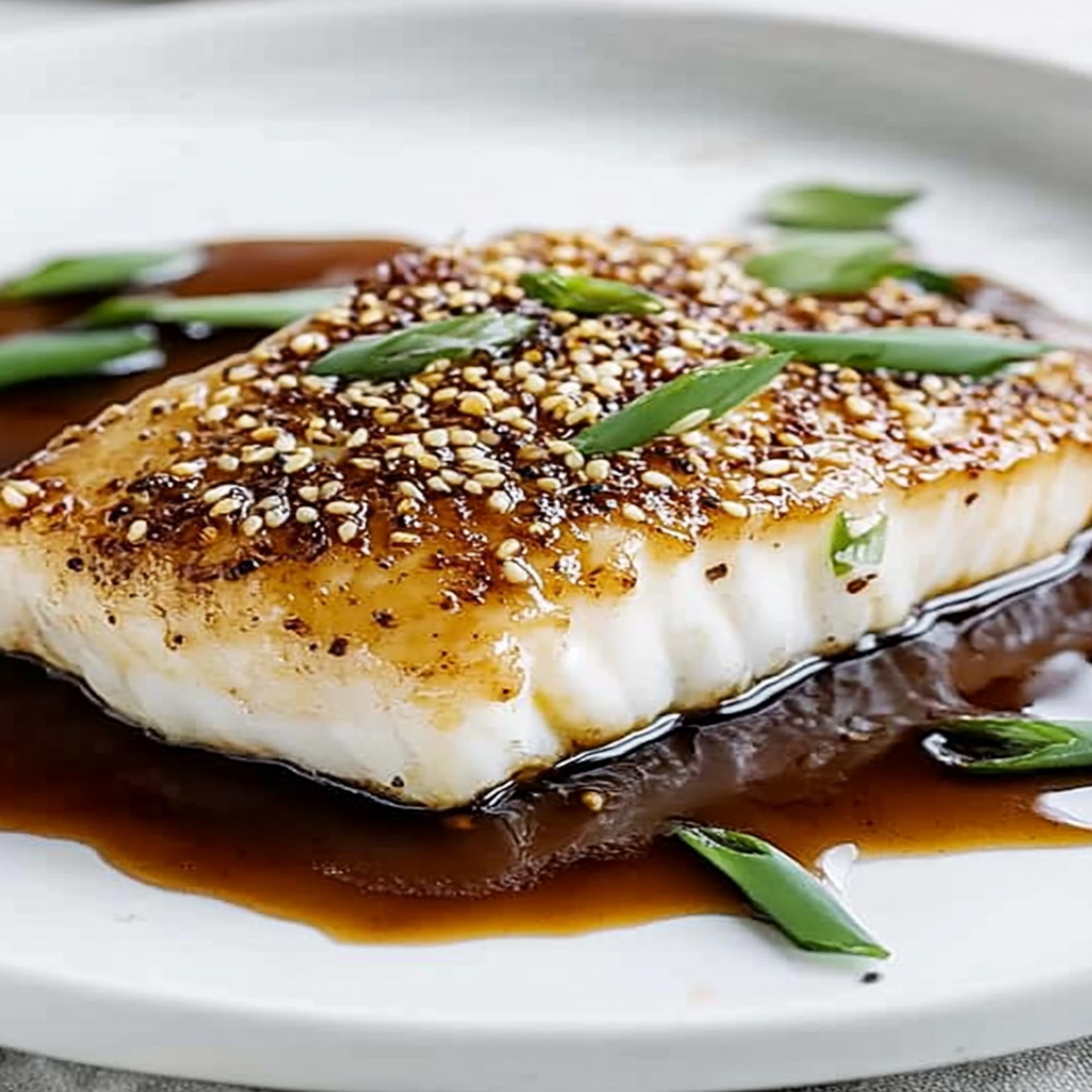 Ginger Soy Glazed Halibut