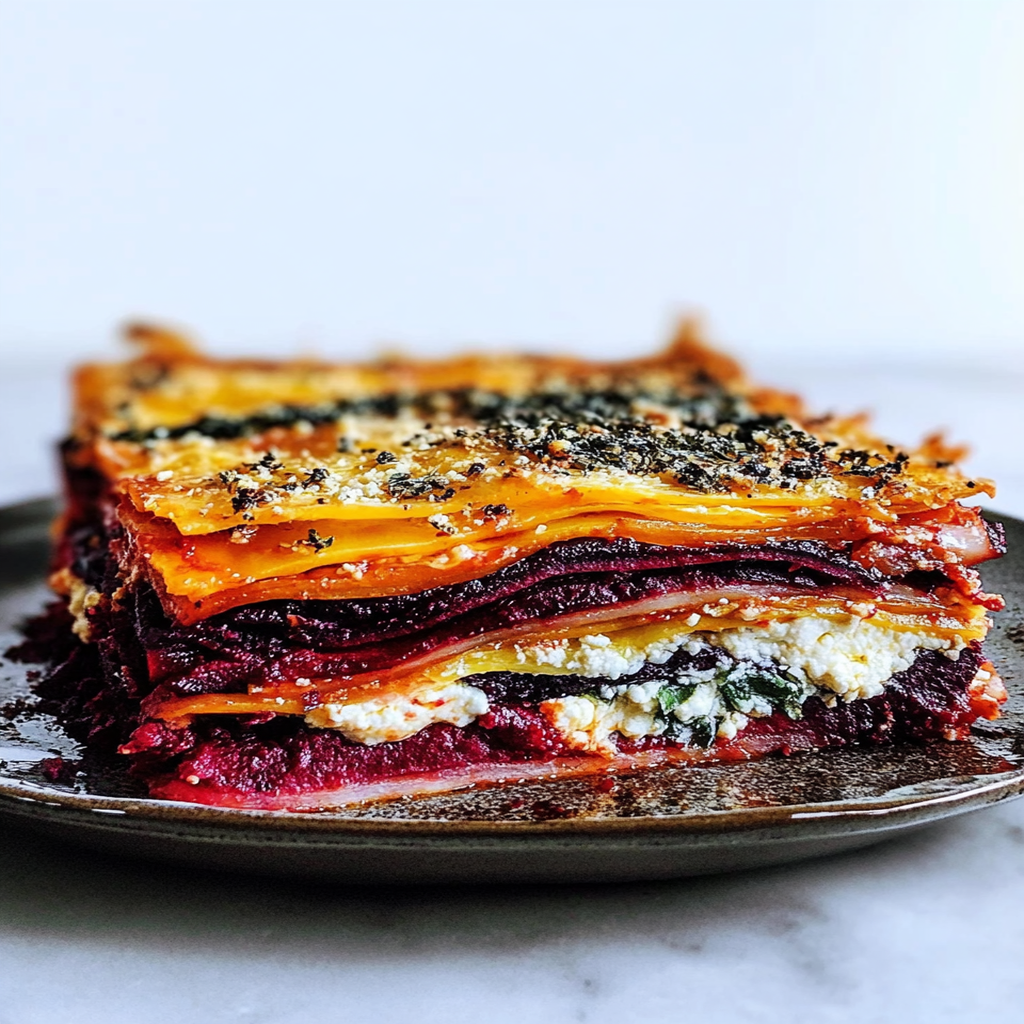 Roasted Beet and Goat Cheese Lasagna