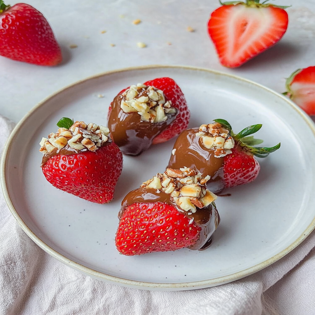 Nutella Stuffed Strawberries