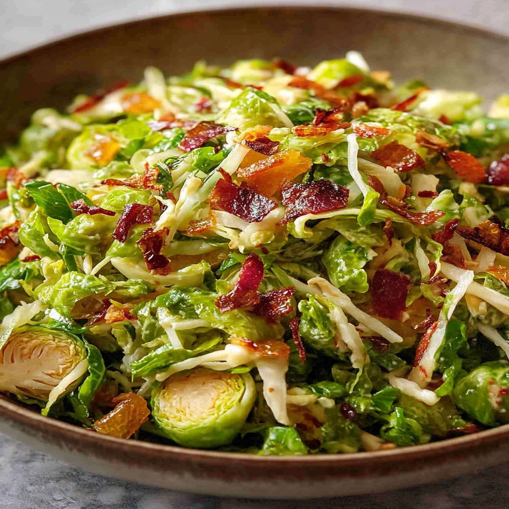 Shredded Citrus Brussels Sprouts Salad