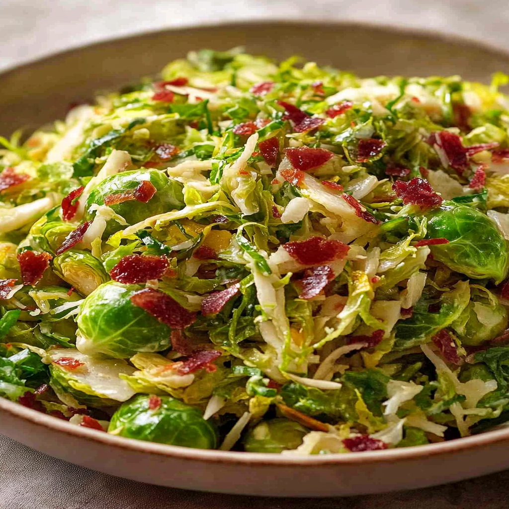 Shredded Citrus Brussels Sprouts Salad