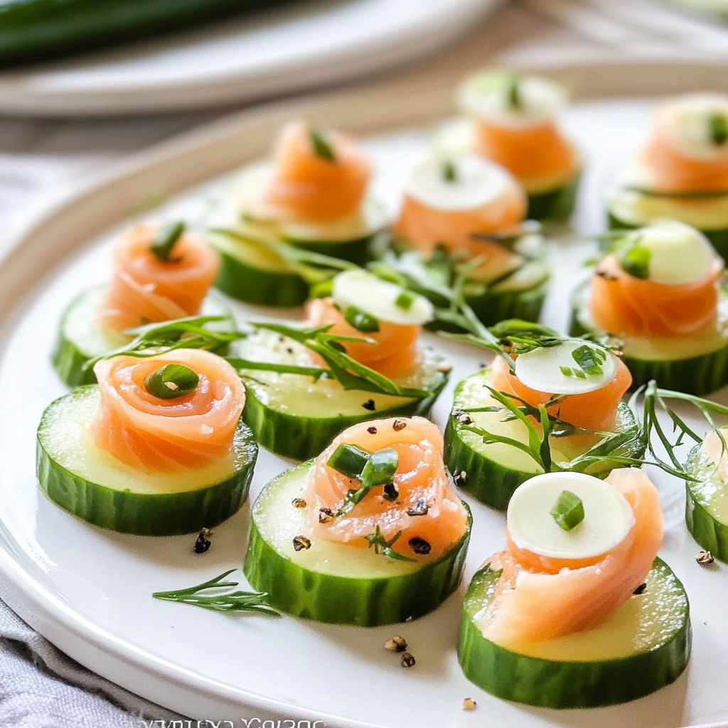 Smoked Salmon Cucumber Rounds