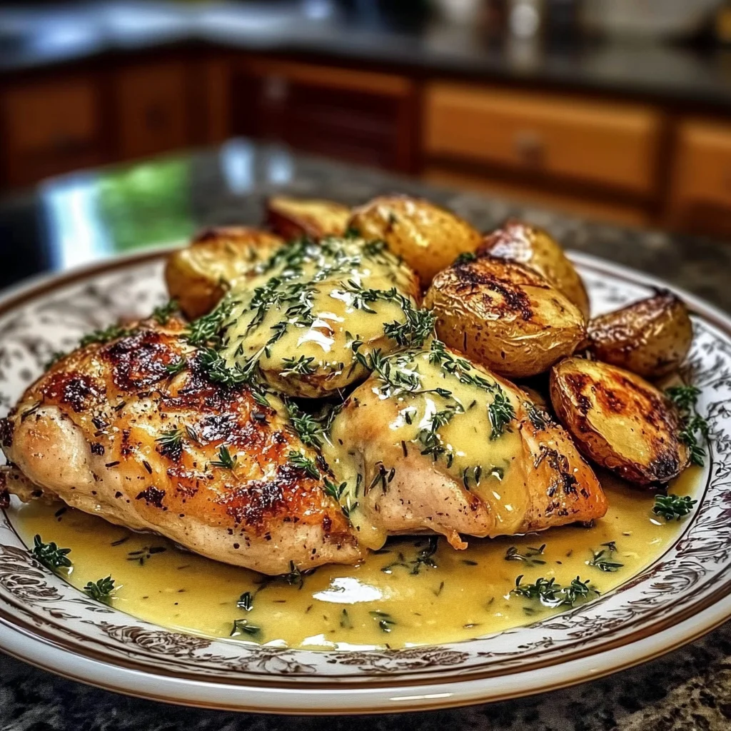 Roasted Chicken with Garlic Thyme: Juicy Family Favorite - Missmemesplace